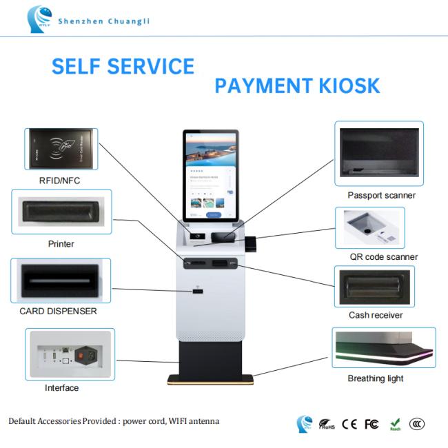 Self Payment Kiosk in hotel lobby setting