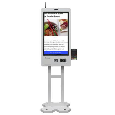 China Self Ordering Ticket Dispensing Machine Barcode Scanner Kfc Self Service Kiosk for sale