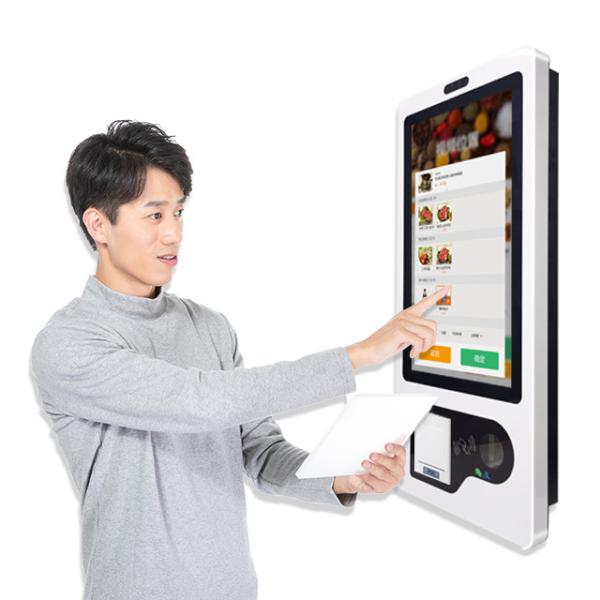 Máquina de kiosco de autoservicio de 10 puntos con toque capacitivo Solución POS perfecta para restaurantes