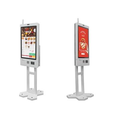 China Crtly Interactive Touch Screen Ticketing Printer Payment Kiosk With RFID Card Reader Self Ordering Kiosk for Fast Food for sale