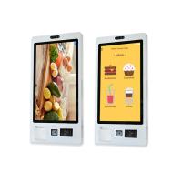 China Wall Mounted Self Ordering Kiosk with Capacitive Touch / Ticket Printing for sale