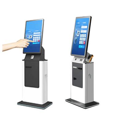 China 27 32 Inch Floor Standing Touch Screen Self Cash Dispenser Coin Recycler Android Bill Acceptor Printer Payment Kiosk Terminal for sale