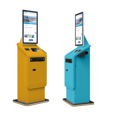 중국 Crtly Standing Touch Screen Kiosk Self Service Bill Payment Ticket Machine Bus Station Kiosk Payment Kiosk Cash Acceptor 판매용
