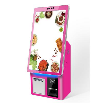 중국 21.5 인치 셀프 서비스 터미널 티켓 인쇄 레스토랑 키오스크 시스템 판매용