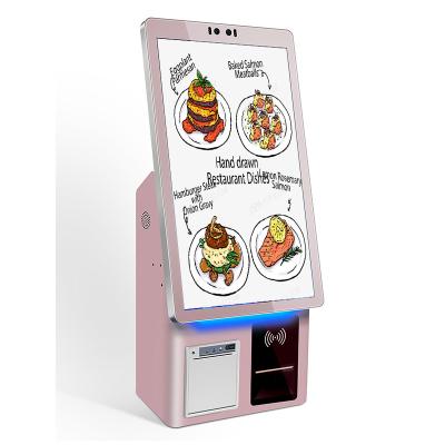 China Crtly 21.5inch Capacitive Android Touch Screen Tabletop Checkout Payment Kiosk Self Service Ordering Kiosks with Qr Code Scanner for sale