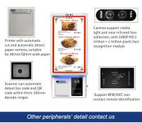 China Win7 Multi Installation Capacitive Touch Self Ordering Kiosk With QR Scanner Ticket Printer for sale