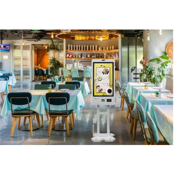 21.5'' Touchscreen Self Service Check In Kiosk With Billnote Validation And Thermal Coupon Printing