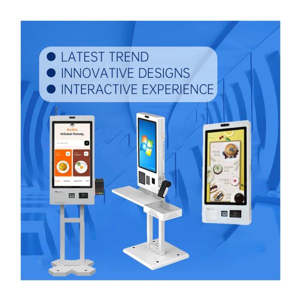 21.5'' Touchscreen Self Service Check In Kiosk With Billnote Validation And Thermal Coupon Printing