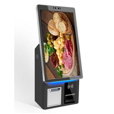 China Fast Food 21.5 24 32 Inch Touch Screen POS Self Checkout Machine Self-Service Payment Ordering Kiosk For Restaurants for sale