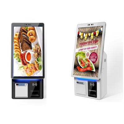 China 21.5 Inch Capacitive Touch Screen Interactive Indoor Android POS Restaurant Self Service Ordering Kiosk Payment Machine for sale