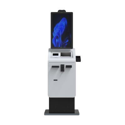 China Self Cash Coin Machine Payment Checkout RFID Barcode Reader Payment Self Checkout Receipt Printer Cash Dispenser Kiosk SDK for sale