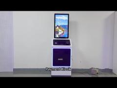 Multifunction Self Payment Kiosk Ordering System Currency Exchanging