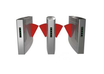 China Smart access control glass wing flap turnstile swing gate for Bank for sale