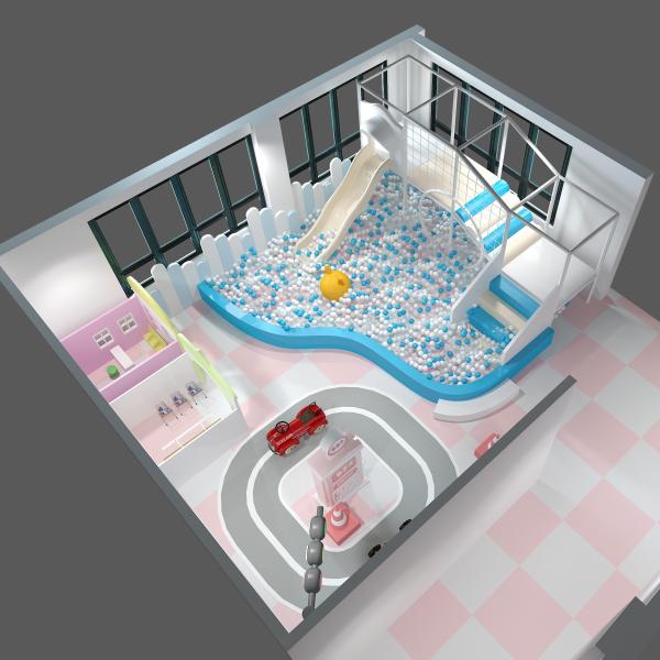 Quality Customized Colors BettaPlay Kids Indoor Macaron Soft Playground Small Area Play Center for Girls for sale
