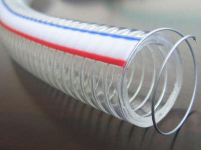 China Flexible Pvc Spiral Steel Wire Reinforced Hose/High Quality Clear Spiral Steel Wire Reinforced PVC Hose for sale