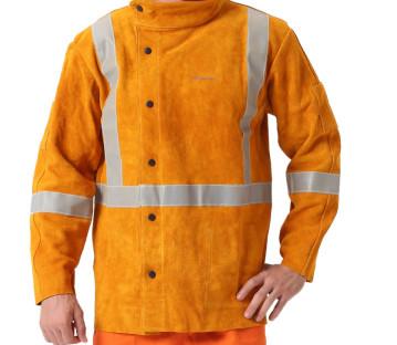 China Flame Resistant Welding Jacket With CE/ Split Cowhide Welding Jacket for sale