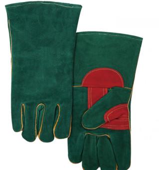 China New heat resistant welding glove with CE/ CE Chinese supplier industrial leather hand gloves and welding glove for sale