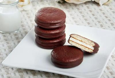 中国 おいしい人気のチョコパイ マシュマロ 2 階建ての朝食 毎日のおやつ 販売のため