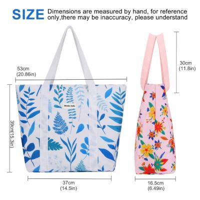 Κίνα Μπρουκ Κάλλα Summer Beach Tote Bags Πολυέστερ Με Κλειδί Ζιπ προς πώληση