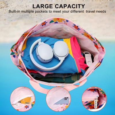 Cina Bagno da spiaggia grande per donne Polyester Oversize Bag Bag Bag Machine Wash in vendita