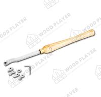 China 6pcs Interchangeable Cutters Wood Turning Chisel Set 300mm HSS Lathe Tool with Handle for sale