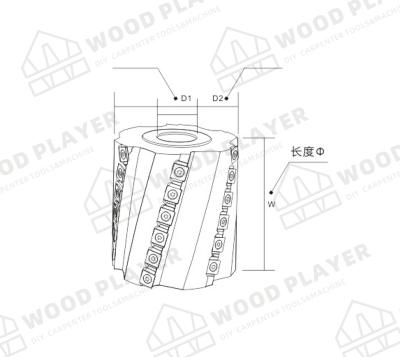 Cina Le lame della macchina per la lavorazione del legno di Woodplayer si sviluppano a spirale Cutterhead per la macchina di legno in vendita
