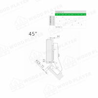 China 30 Degree Soft Close Hydraulic Hinge 35mm Cup for Corner Cabinet Door for sale
