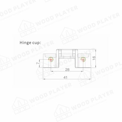 China 4 ODM van de Keuken Hydraulische Scharnieren van de gatenplaat Halve de Hardwaremontage van het Bekledingsmeubilair Te koop
