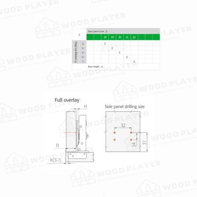 Cina la tazza di 12.0mm ha celato i montaggi regolabili dell'hardware della mobilia delle cerniere di porta 3d in vendita