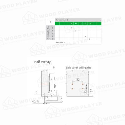 Cina la tazza di 12.0mm ha celato i montaggi regolabili dell'hardware della mobilia delle cerniere di porta 3d in vendita
