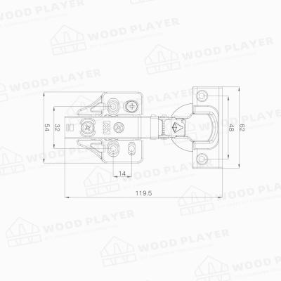 Cina la tazza di 12.0mm ha celato i montaggi regolabili dell'hardware della mobilia delle cerniere di porta 3d in vendita