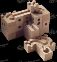 China Wooden Marble Run Building Blocks 25pcs Educational Toy for Kids Hand Eye Coordination for sale