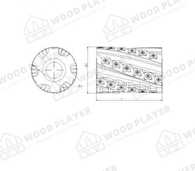 China 10KG legeringsstaal Spiraalvormige Spiraalvormige Cutterhead met TCT Combinatiemes Te koop