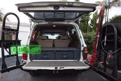 China AUSTRALIAN STYLE 4WD REAR STORAGE ROLLER DRAWER SYSTEMS AND RACK DIVIDERS FOR TOYOTA LAND CRUISER LC80 for sale