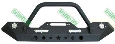 China Wholesale LED light front bumper Steel Front Bumper 4x4 Winch recovery Bumper for Jepp JK for sale