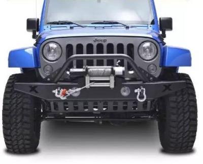 China Competitive price Steel black Bull Bar for 07+ Wrangler JK vehicles bumper for sale