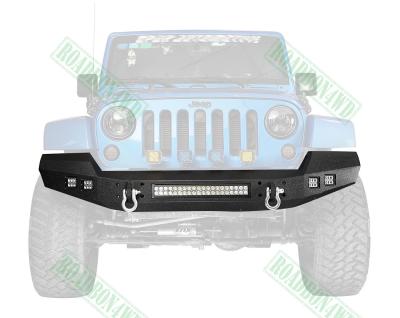China Wrangler Climber Front Bumper for Jeep JK Black Steel Recovery Bull Bar Winch Bumper for JK Wrangler 07 Onwards for sale