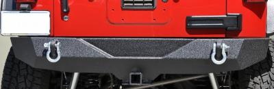 China 07-16 Wrangler JK Textured Black Heavy Duty Rock Crawler Rear Bumper for sale