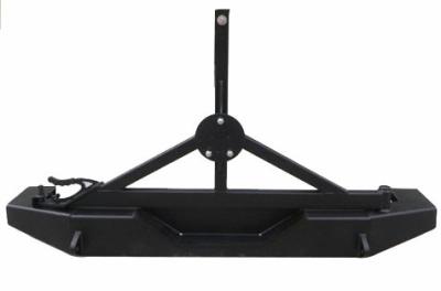 China BLACK REAR BUMPER WITH SPARE TIRE CARRIER FOR JEEP WRANGLER 07+ for sale