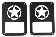 China Wrangler 07-17 Flat Tail Lamp shade ,Free Star Style ,Black,Stainless steel dusting, original hole screw fixed for sale