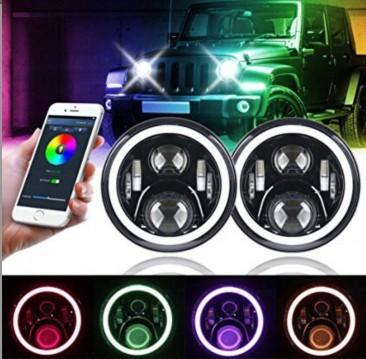 China RGB 7'' High/Low Beam Headlight for Wrangler ,07-14 JEEP Wrangler LED Dragon Edition headlight for sale