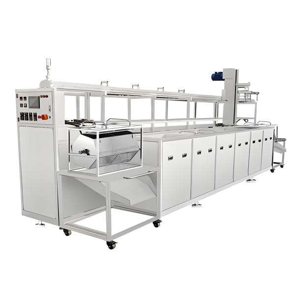 Quality Fully Automatic Ultrasonic Cleaning Equipment With Roller Baskets For Oil Removal for sale