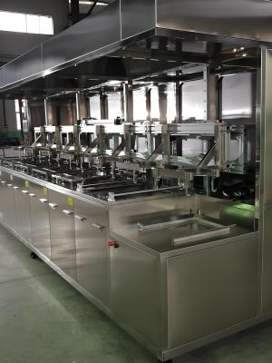 China 11 Tanks Ultrasonic Cleaning Line Automatic Ultrasonic Cleaner For Glass Plates for sale