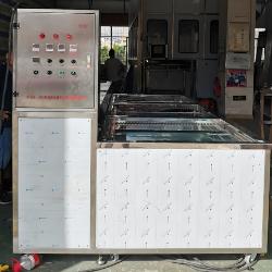 China Semi Automatic Multi Tank Ultrasonic Cleaning Line 38kHz Automatic Ultrasonic Cleaner For Metal Sheets for sale
