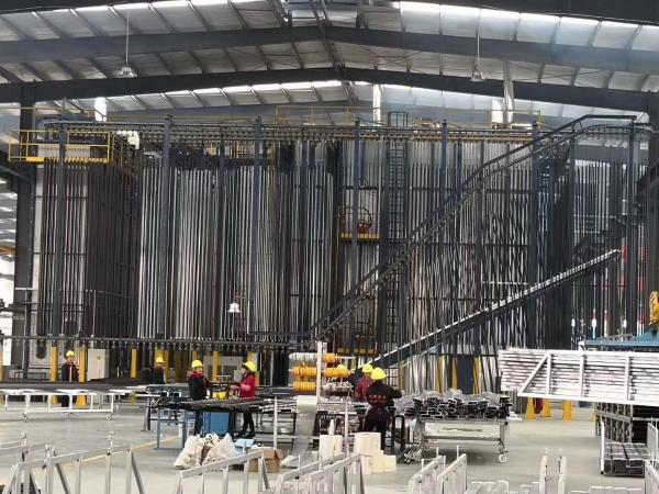 Quality Vertical Powder Coating Production Line Equipment For Aluminum Profiles for sale