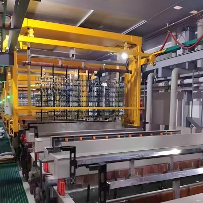 China High-Efficiency Gantry Automatic Anodizing Line with 3 Gantry Single-Arm Double-Hook Cranes and 21 Process Tanks for Aluminum Parts Surface Treatment for sale