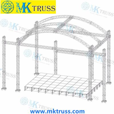 China 400 mm Multi Aluminium Truss Hoek/Connection Box Truss met sterkte Aluminium 6082-T6 Te koop
