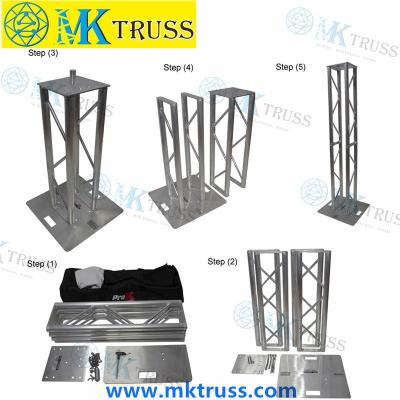 Chine 50*2 mm carrés de plateau d'aluminium en treillis FLEX TOWER PLATFORM TOTEM avec sac de transport à vendre