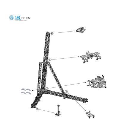 China 9M luidspreker torensysteem met aluminium podium truss en 6082-T6 licht truss Te koop
