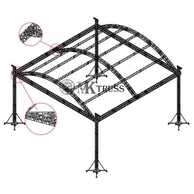 China Innen- en buitenconcert podium truss fit 400 in zilver of zwart met OEM service Te koop